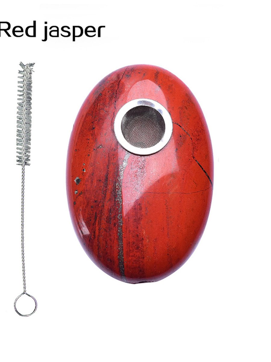 Oval Crystal Quartz Pipe For Sale