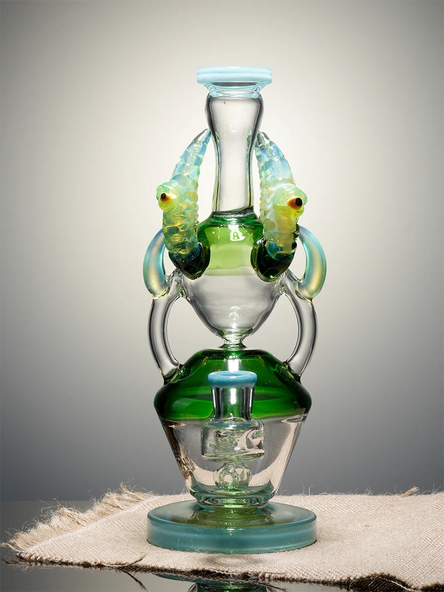 10" Cool colorful Ox horn Glass Bong | LOOKAH