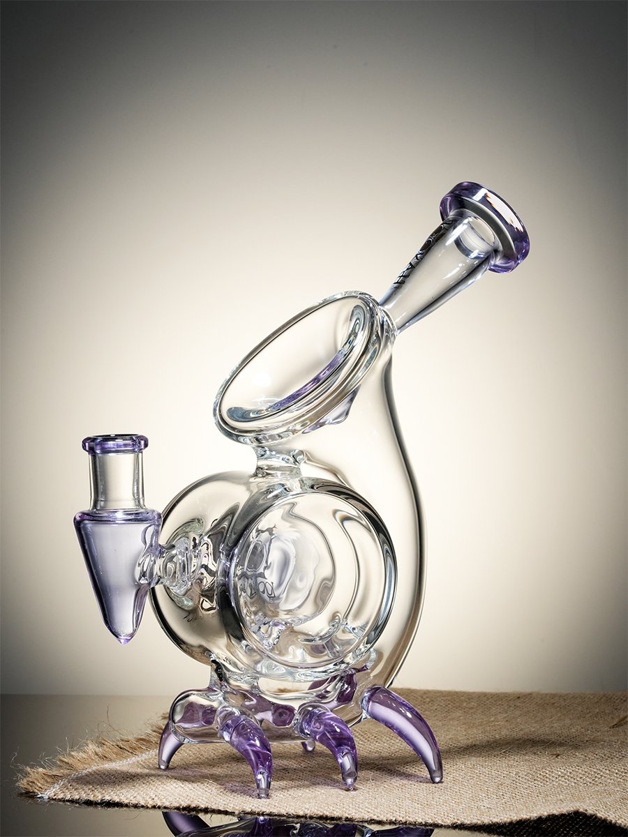 Lookah Bong 9" Mini Cool Recycler Alien Stalker Water Pipe | LOOKAH