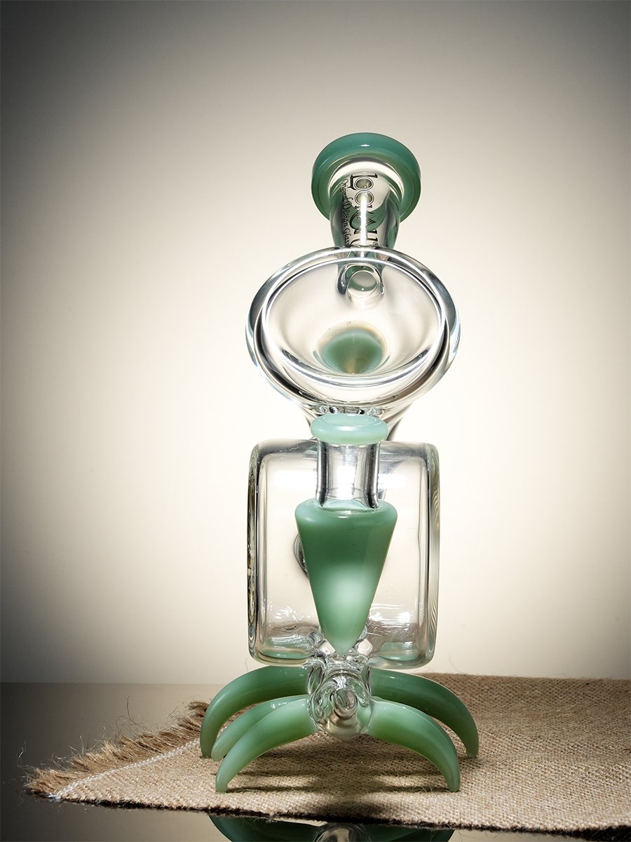 Lookah Bong 9" Mini Cool Recycler Alien Stalker Water Pipe | LOOKAH