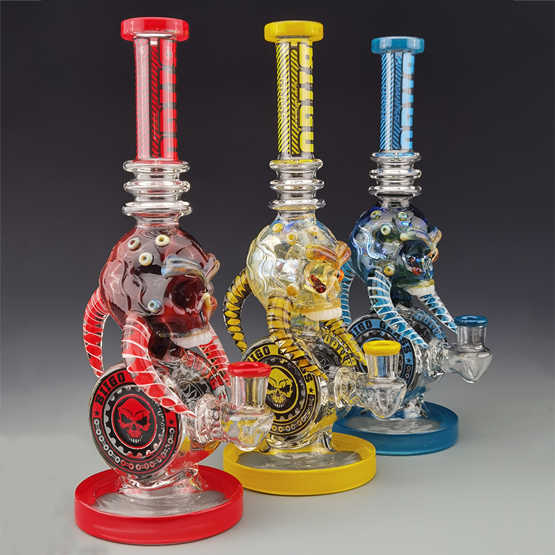 12" Goth Skull Bong | LOOKAH