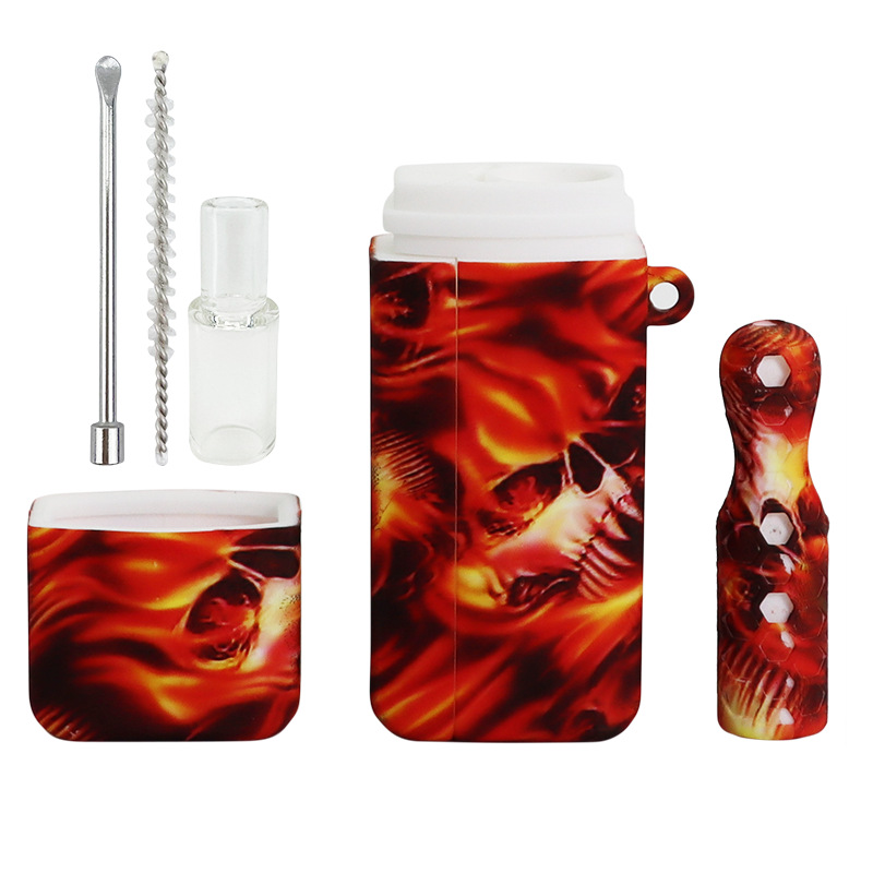Silicone Glass Smoking Pipe Kit | LOOKAH