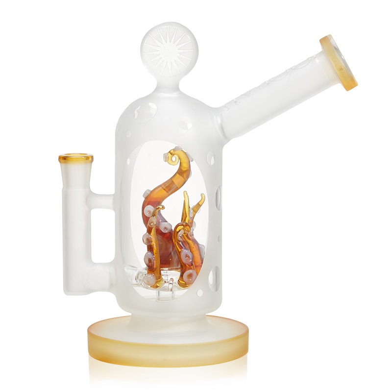 12“ Percolator Frosted Glass Dab Rig | LOOKAH