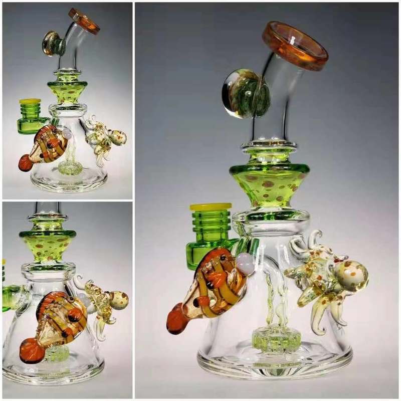 10" Cute Ocean Octopus Beaker Bong | LOOKAH