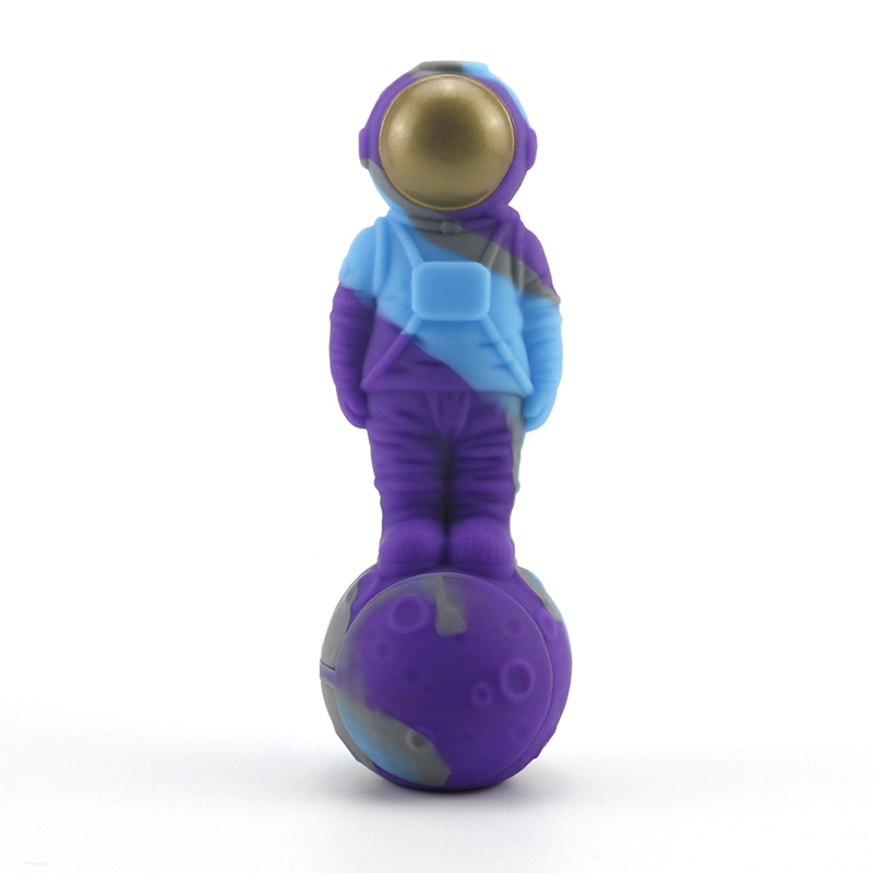 Green and Blue Astronaut Glass Pipe