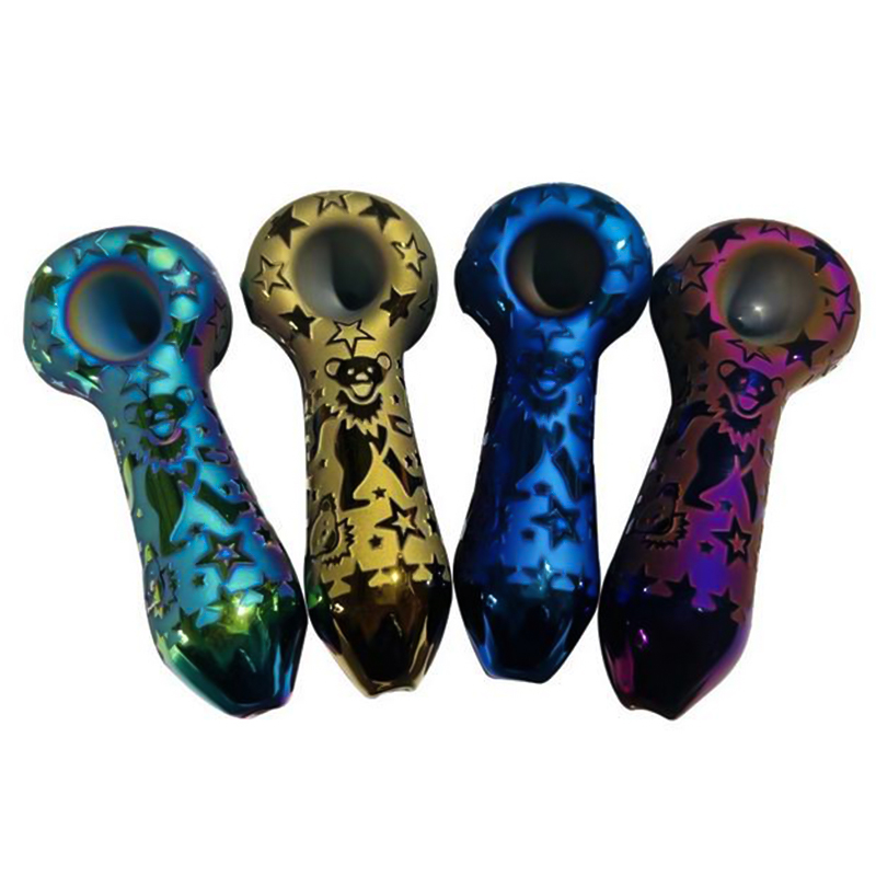 Electroplated Creative Glass Pipe Model D