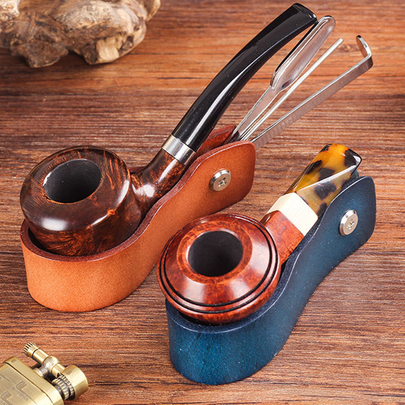 Leather Pipe Stand Holder Cleaning Tools For Sale