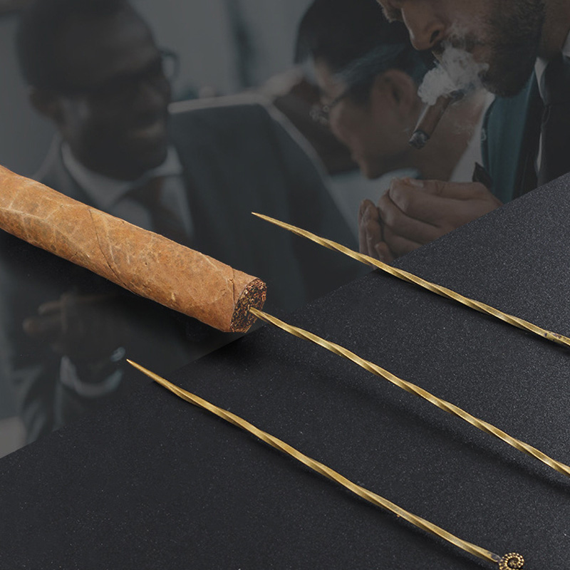 Retro Brass Cigar Pin