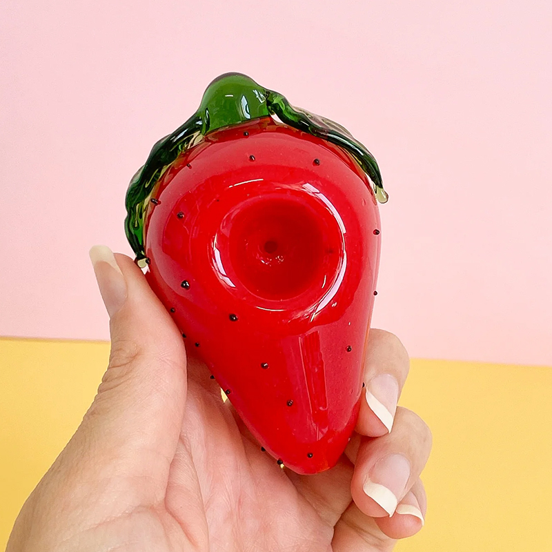 Strawberry Glass Pipe For Sale