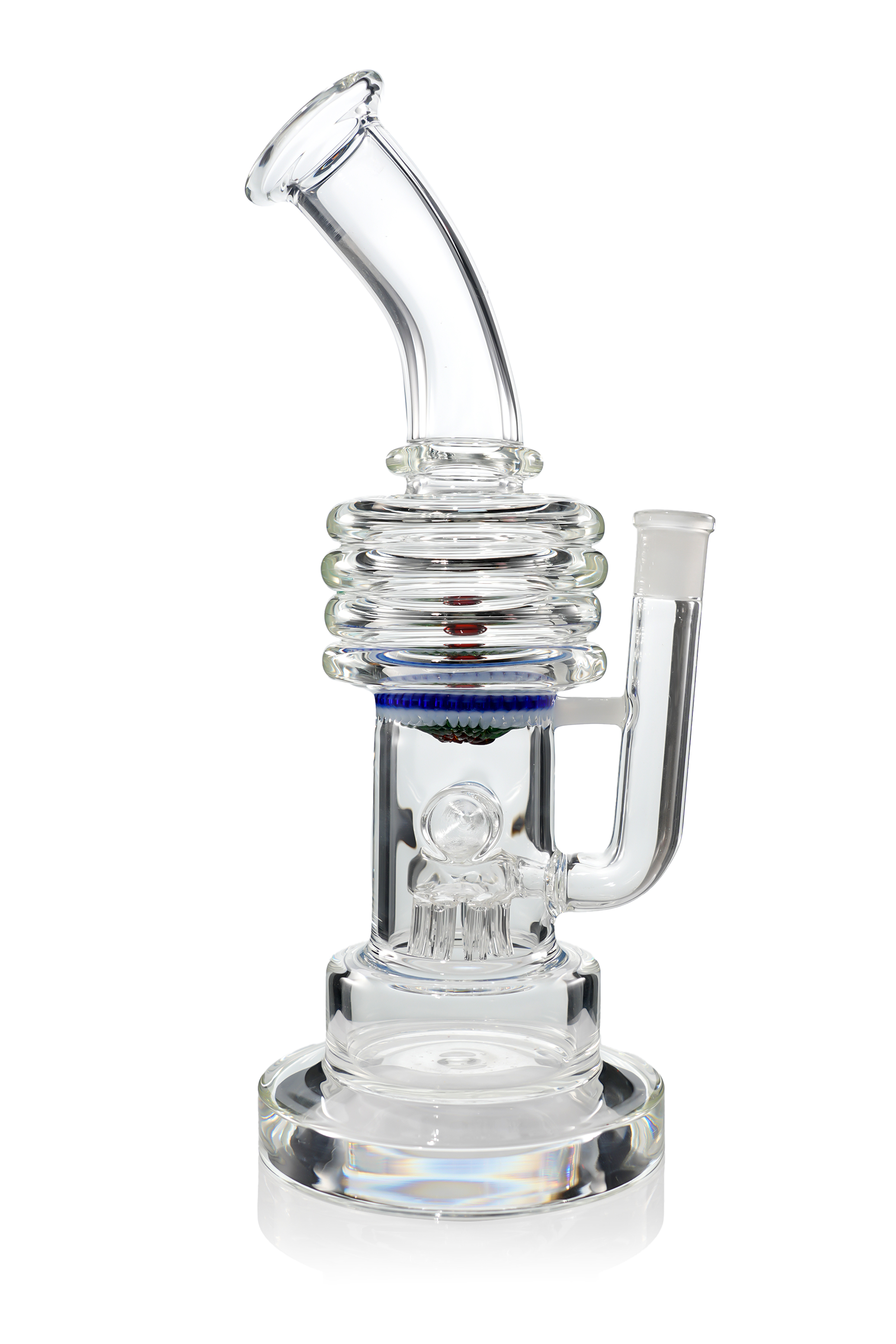 Stacked Dual Spiral Honeycomb Percolator Bong | LOOKAH