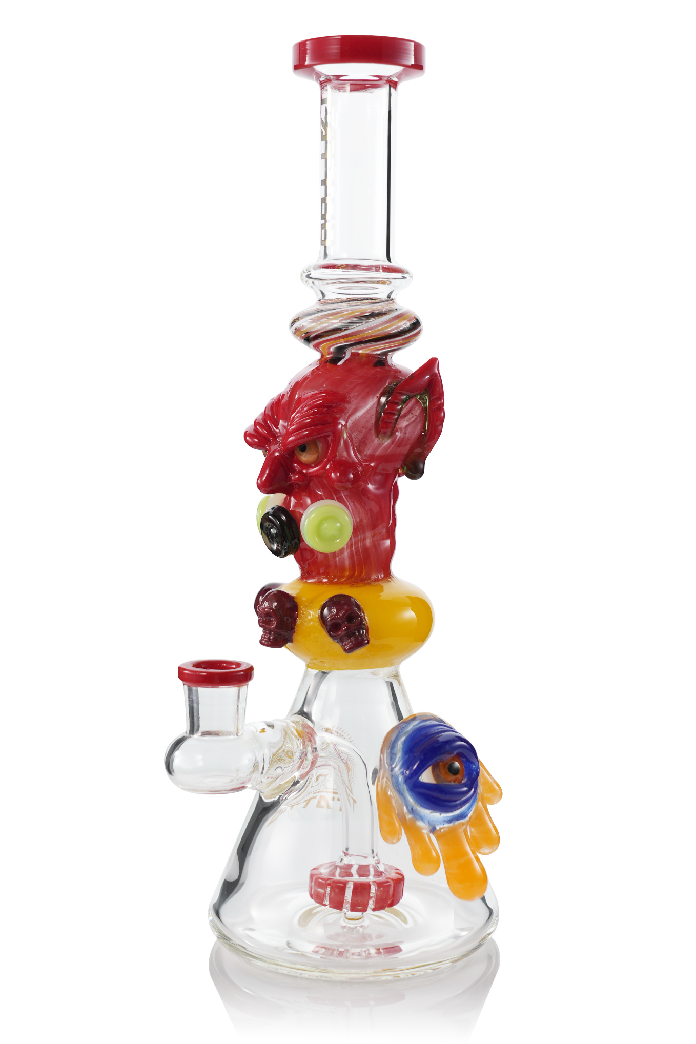 Cool Skull Red Devil Beaker Bong | LOOKAH