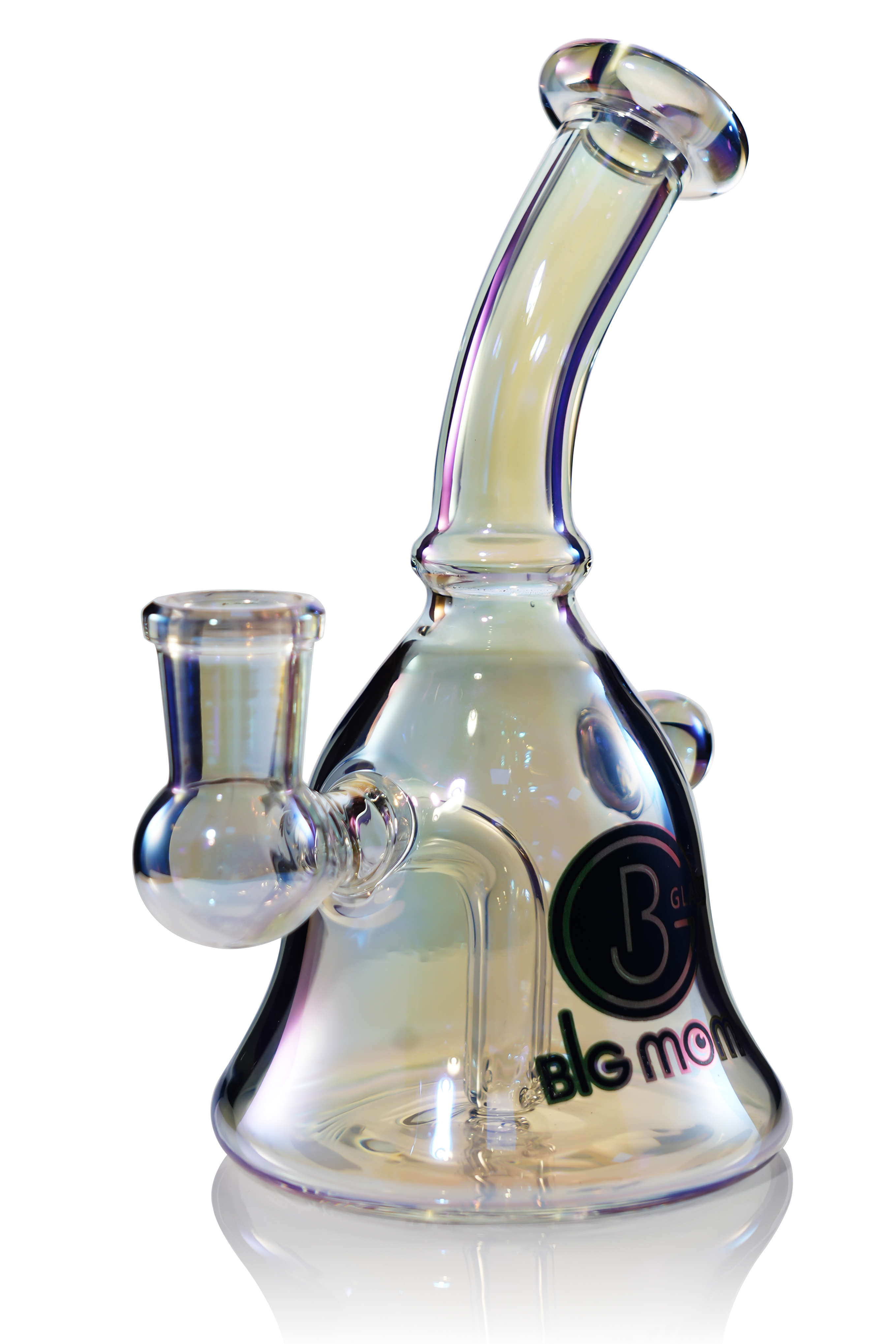 Mini Electroplated Rainbow Bell Shaped Glass Dab Rig | LOOKAH