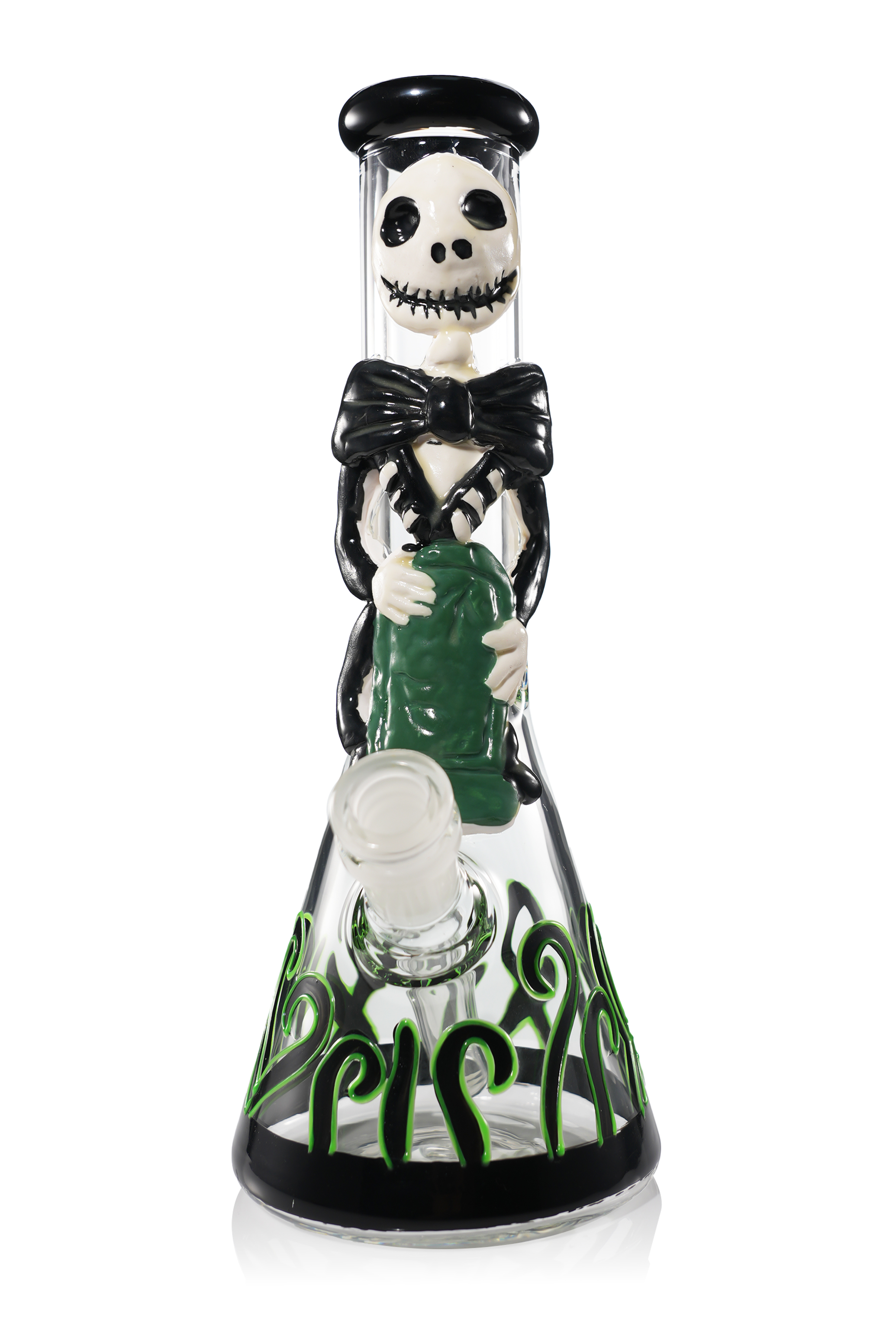 Glow Cool Ghost Face Glass Beaker Bong | LOOKAH