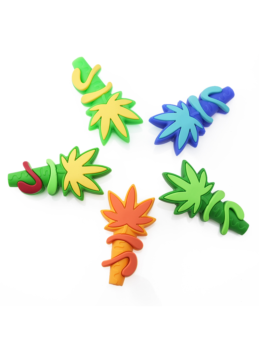 Silicone Hemp leaf Pipes for Sale