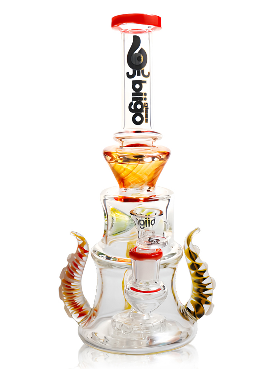 10” Bent Neck Octopus Percolator Dab Rig | LOOKAH