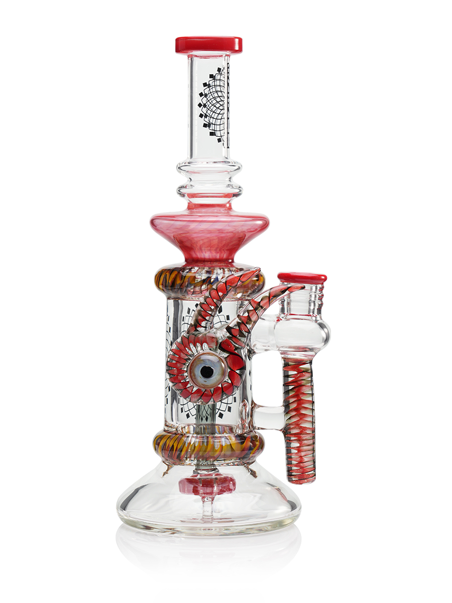 Lookah Bong 12" Cool Octopus Eye Straight Glass Water Pipe | LOOKAH