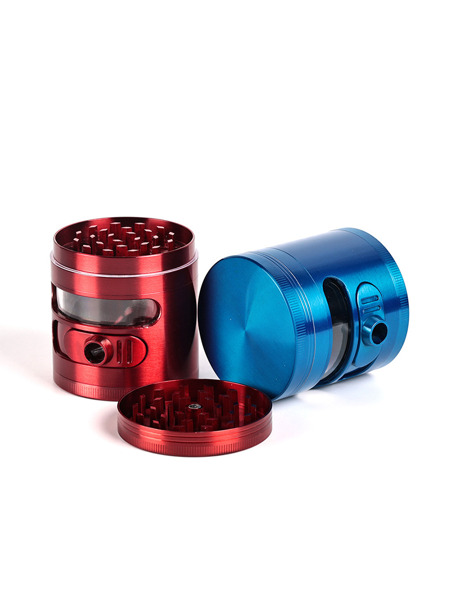 60MM 4 Piece Zinc Alloy Herb Grinder with viewing window - $39.90