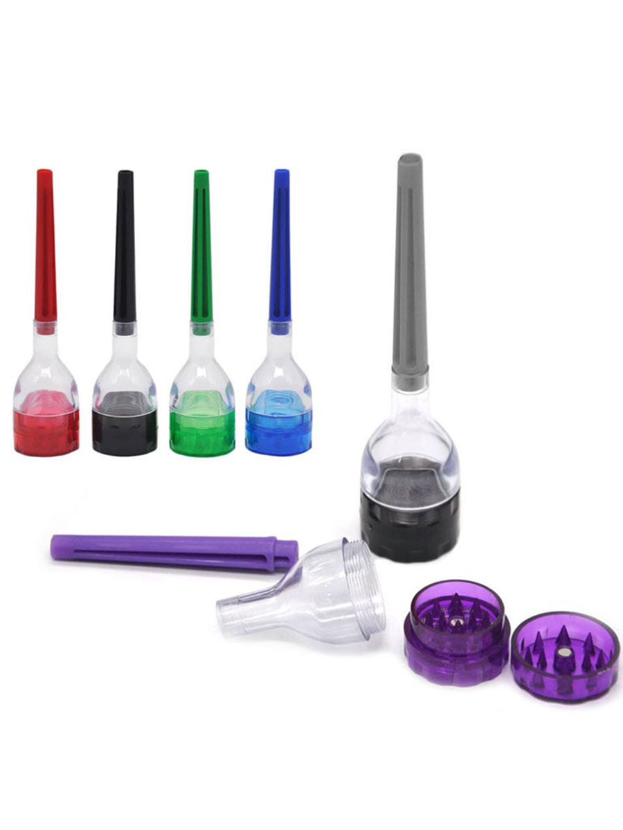 Plastic Weed Grinder With Cone Packer | LOOKAH