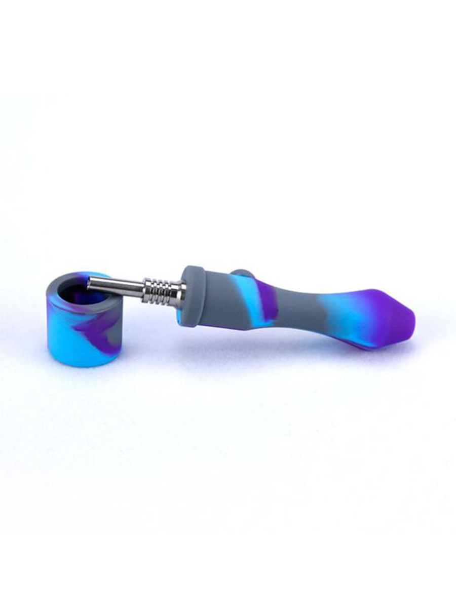 3.46" Mini Silicone Nectar Collector with 10mm Titanium Tip – $17.99