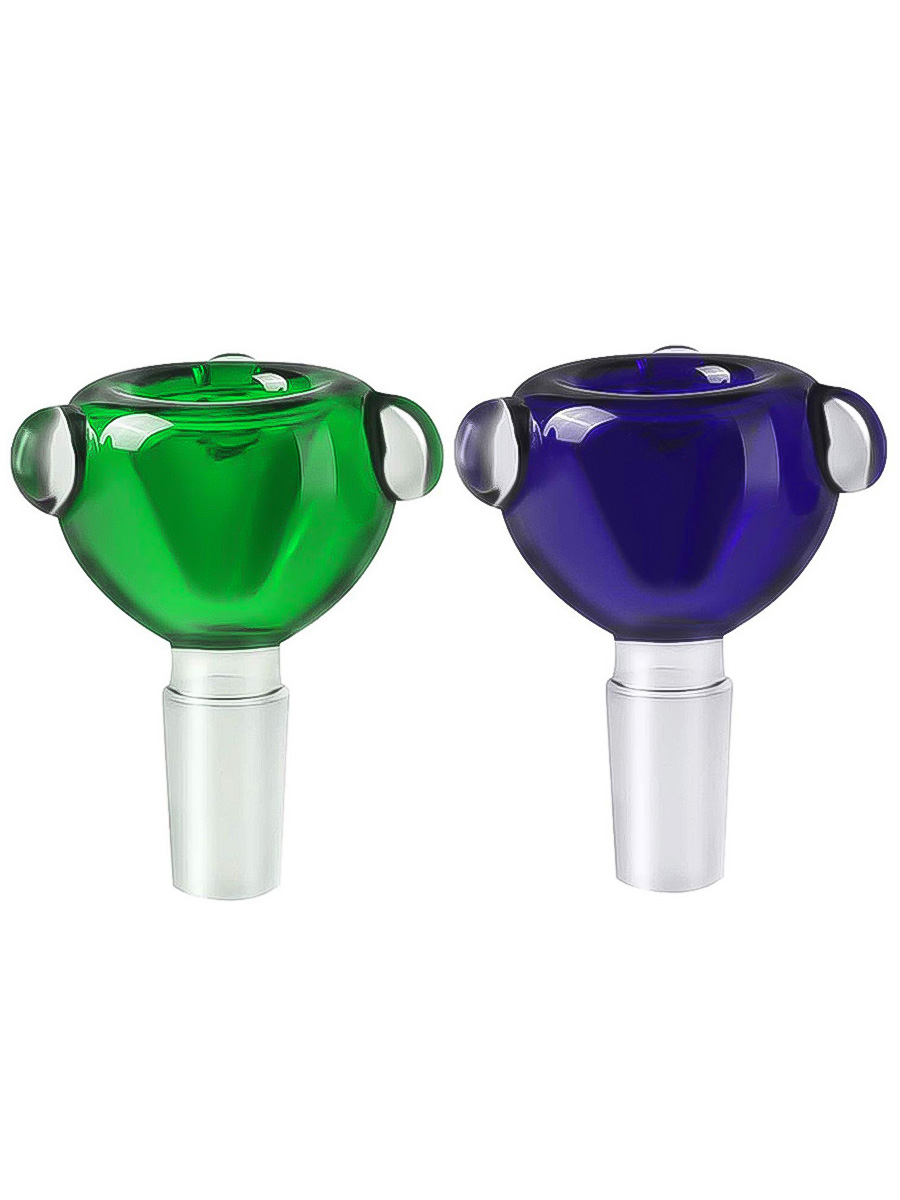 2PCS 14MM Mushroom Glass Bong Bowl with Glass Marbles For Sale
