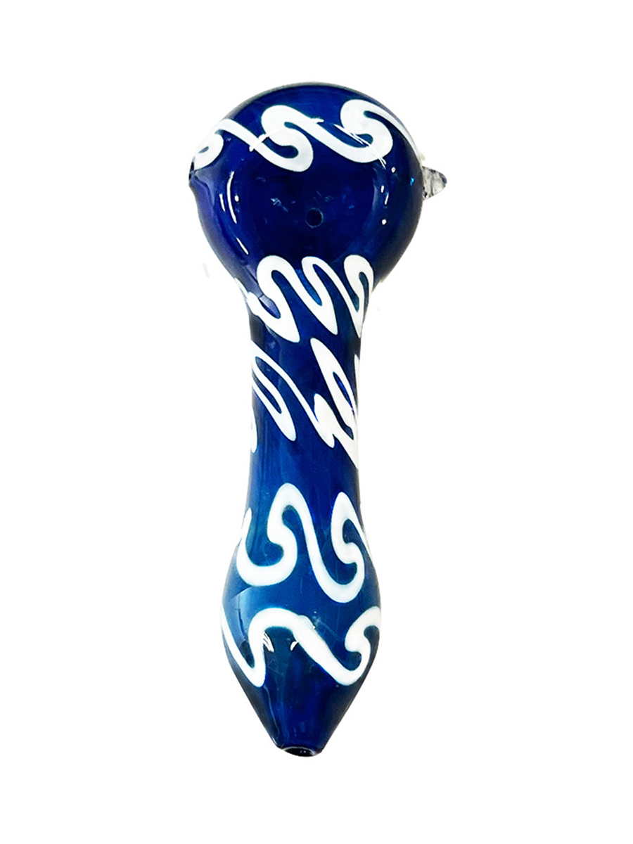 Blue Cloud Glass Pipe For Sale