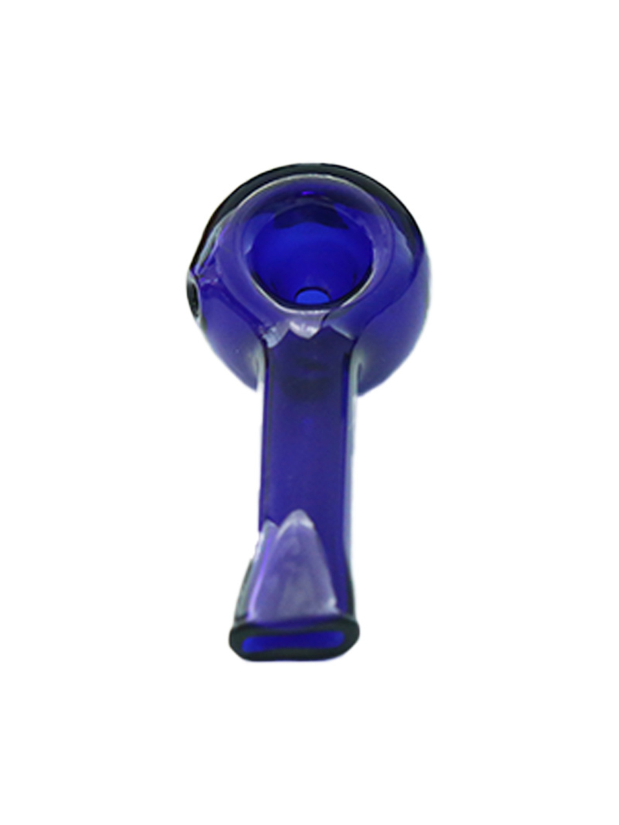 3.27 inch Blue Flat Mouthpiece Glass Hand Pipe For Sale - $29.99