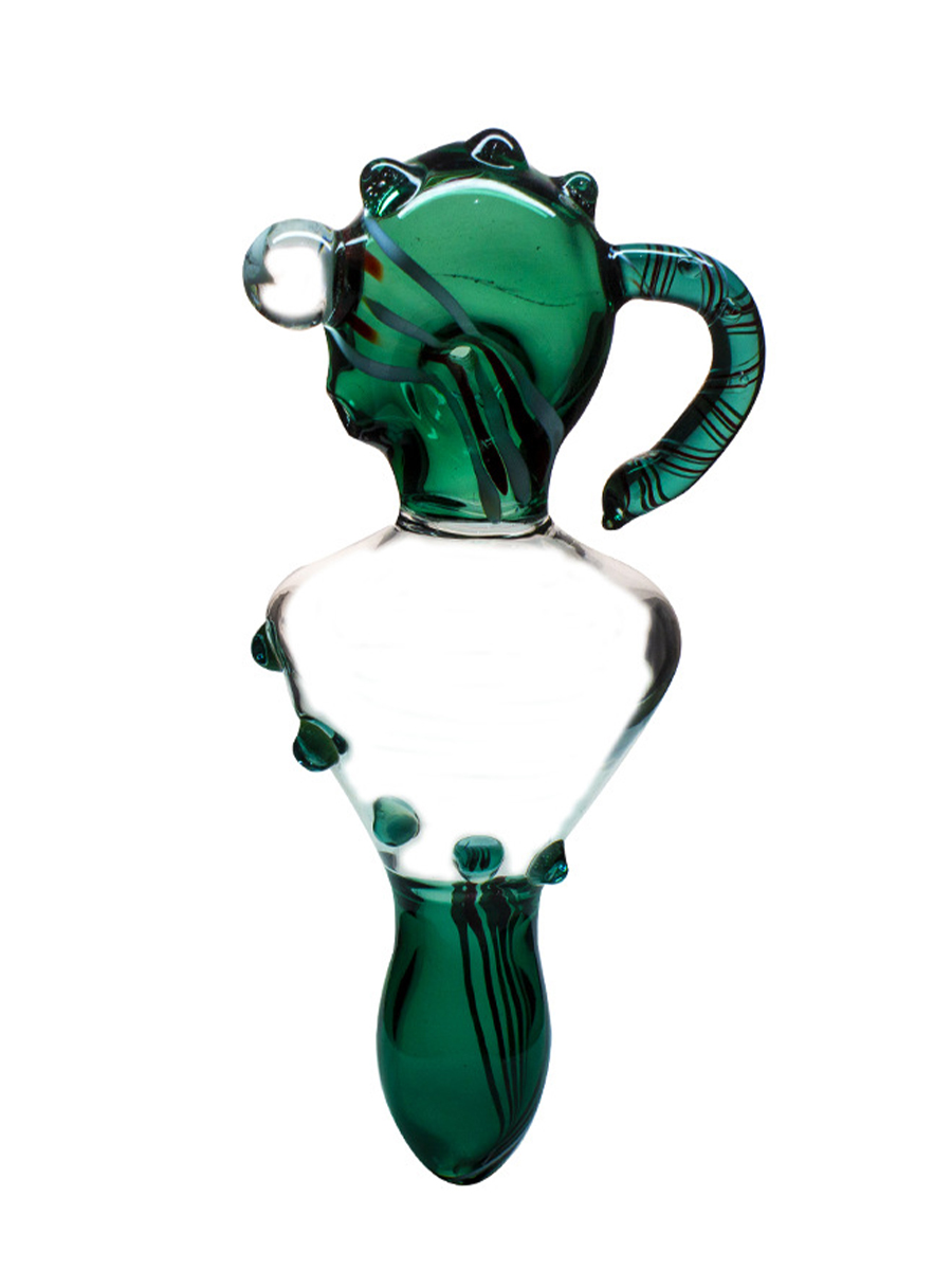 Green Little Girl Glass Pipe For Sale