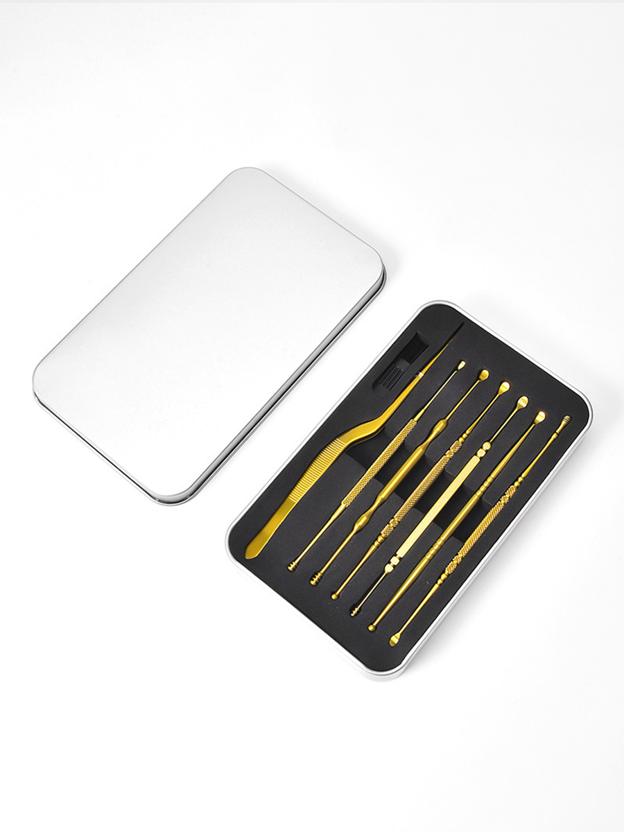 7PCS Rainbow Titanium Ear Picker Tool Set For Sale