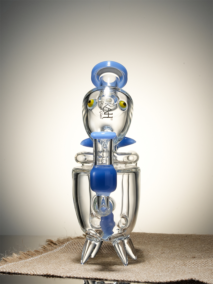 Lookah Bong 8" Recycler Cute Alien Glass Dab Rig | LOOKAH