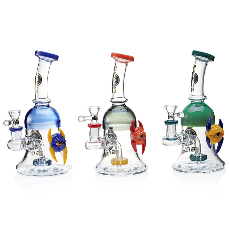 9'' Novelty Colorful Evil Eyes Dab Rig| LOOKAH