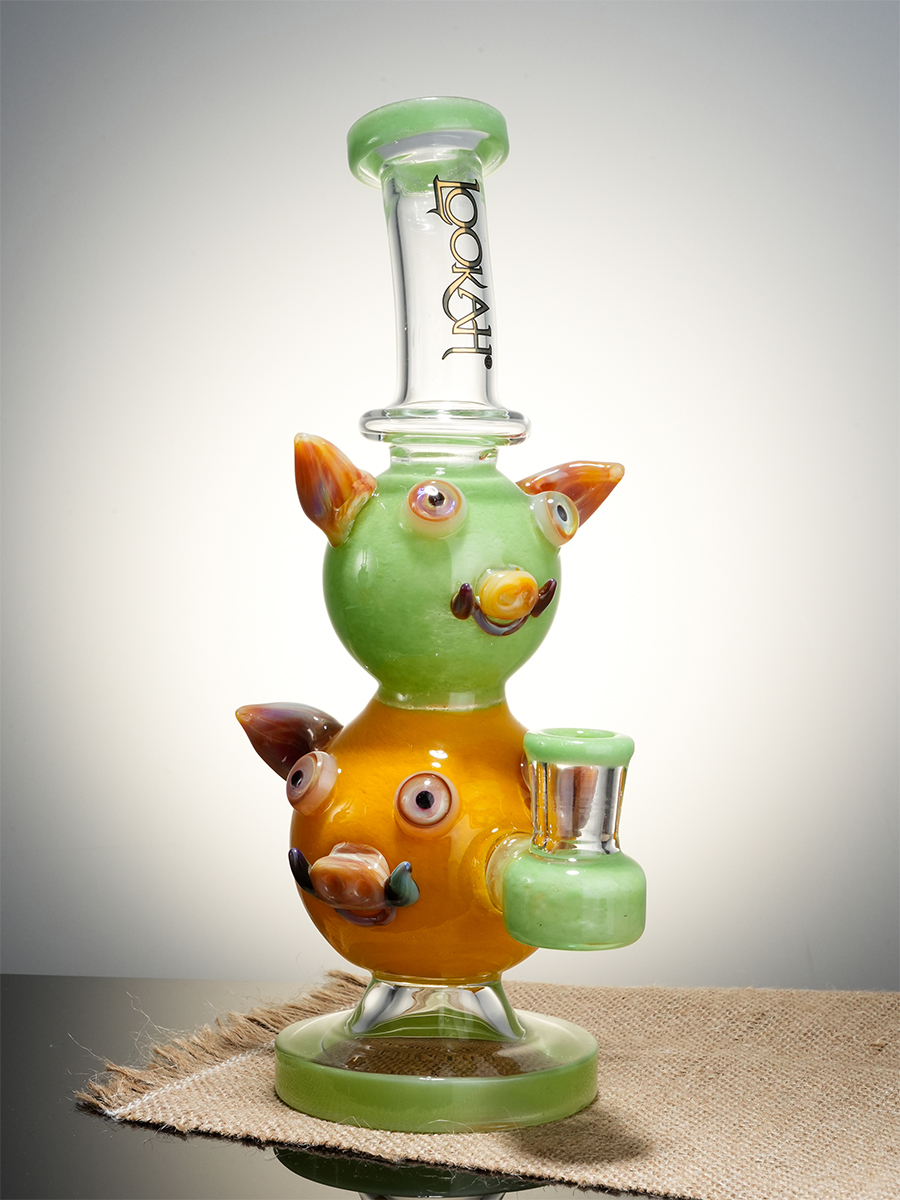Lookah Rig 9.5" Cute Double Piggy Dab Rig | LOOKAH