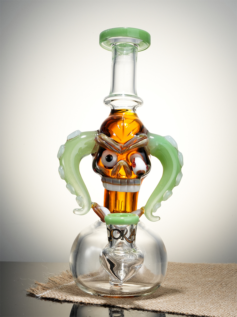Lookah Rig 8" Mini Cool Tyrannosaurus Rex Skull Dab Rig | LOOKAH