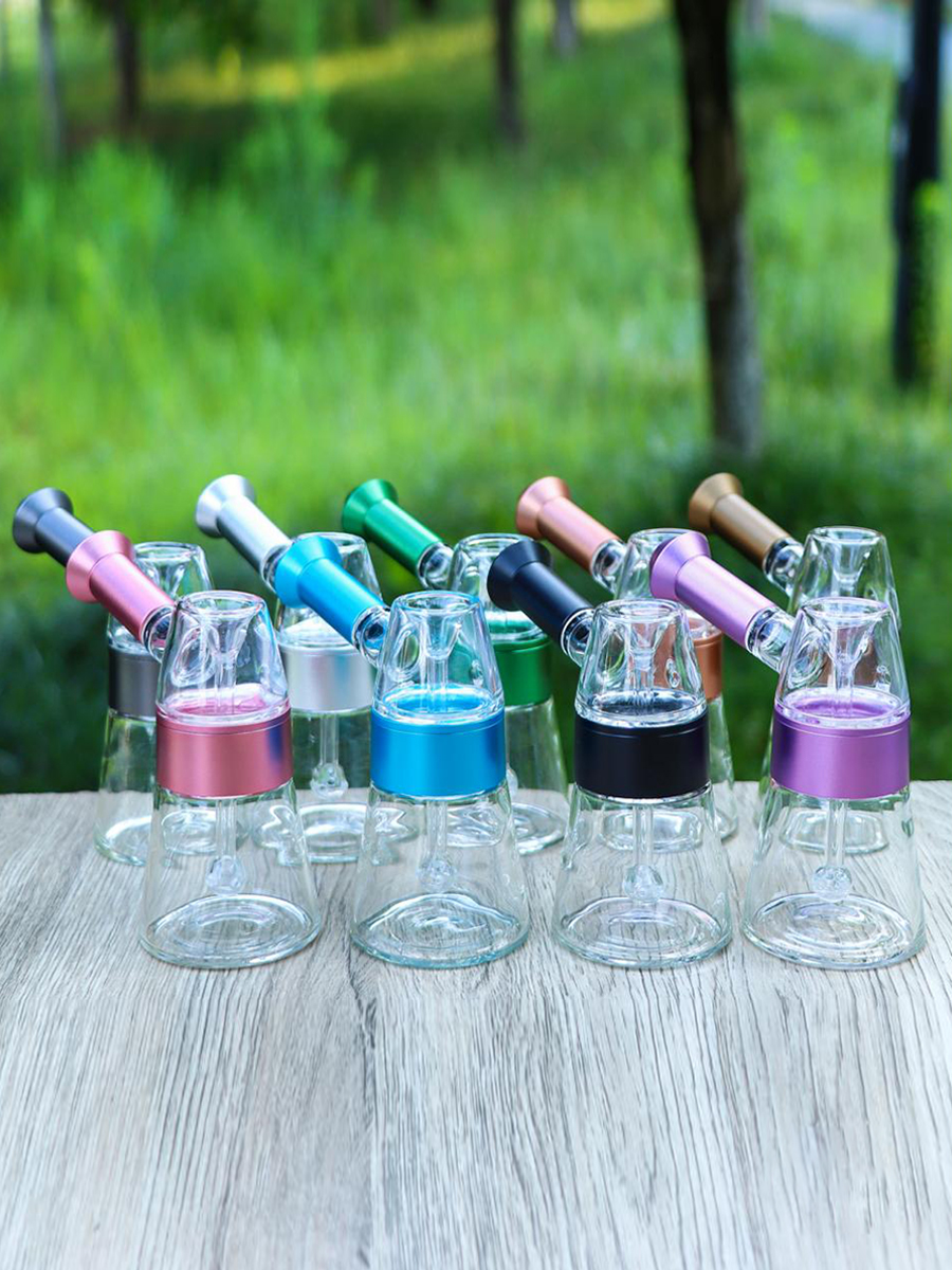 Lantern Metal and Glass Bubbler Pipe – Compact Aluminum Alloy & Glass ...