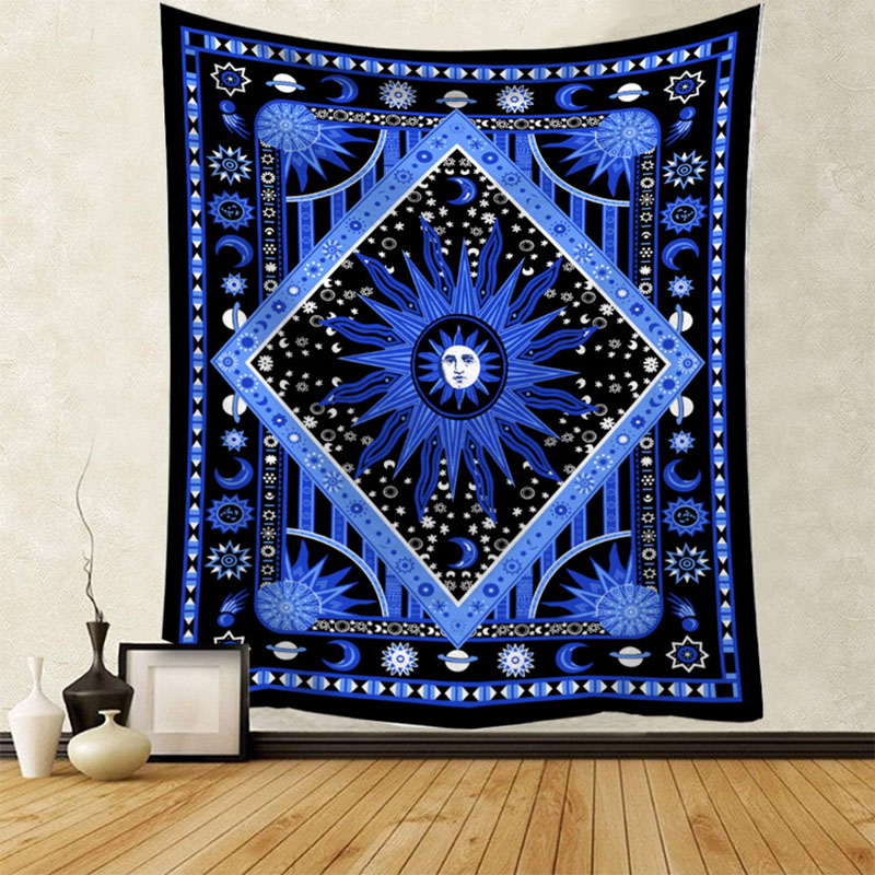 Blue Vertical Tapestry | LOOKAH
