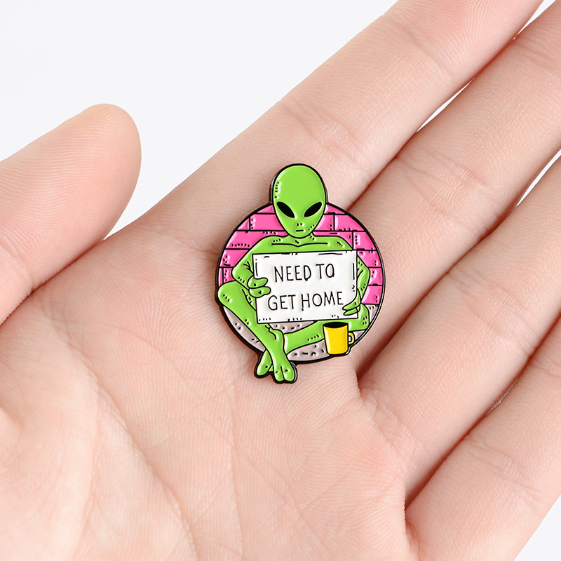 2PCS Alien Pin Brooches | LOOKAH
