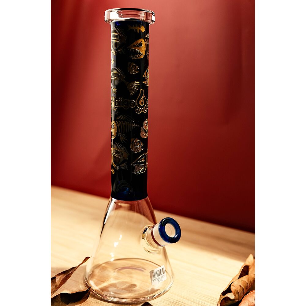15" Glass fish tattoo beaker bongs for sale | LOOKAH