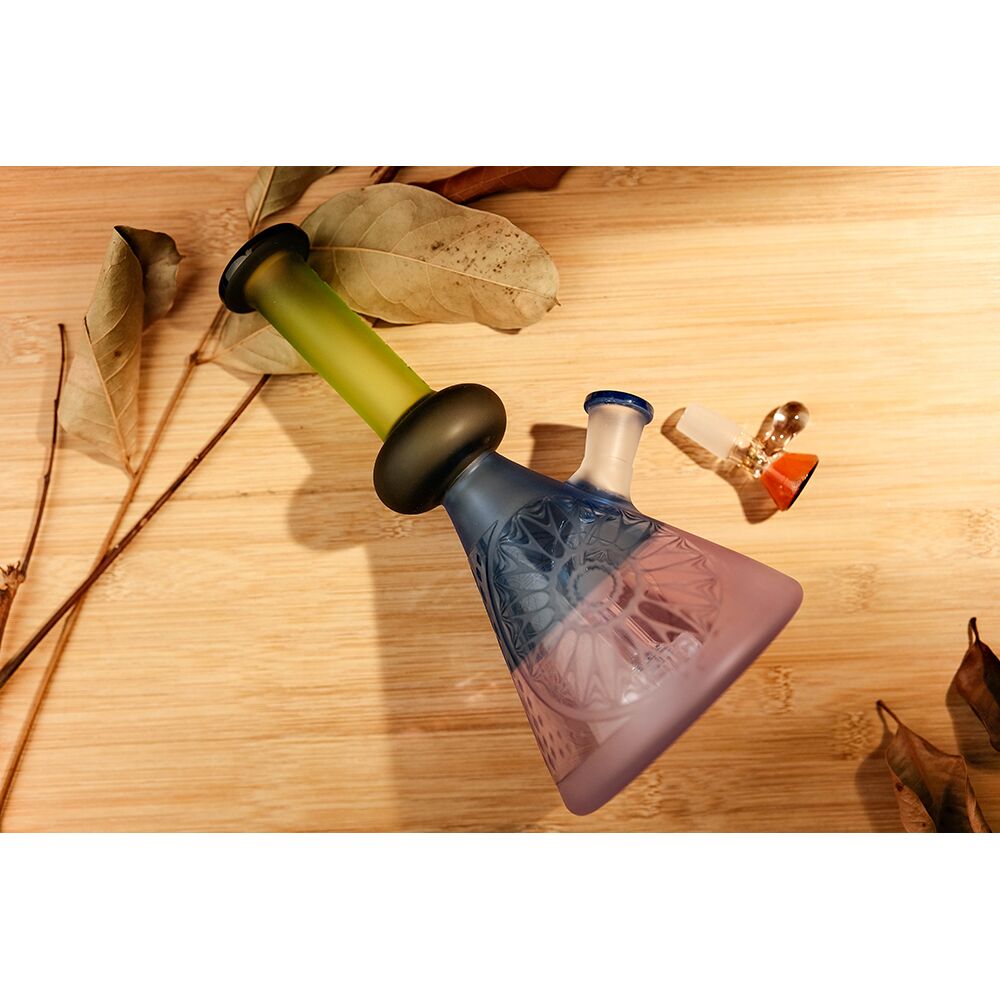 Mini Colorful Glass Beaker Bong | LOOKAH