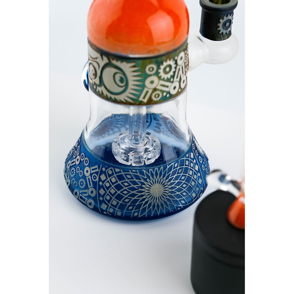 Mini Beaker Frosted Glass Cool Vintage Bong | LOOKAH