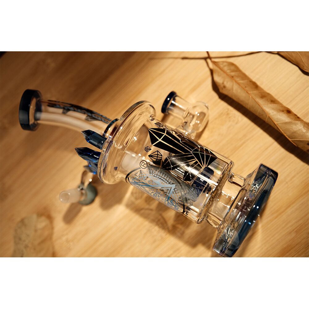 10" Blue Geode Crystal Dab Rig | LOOKAH