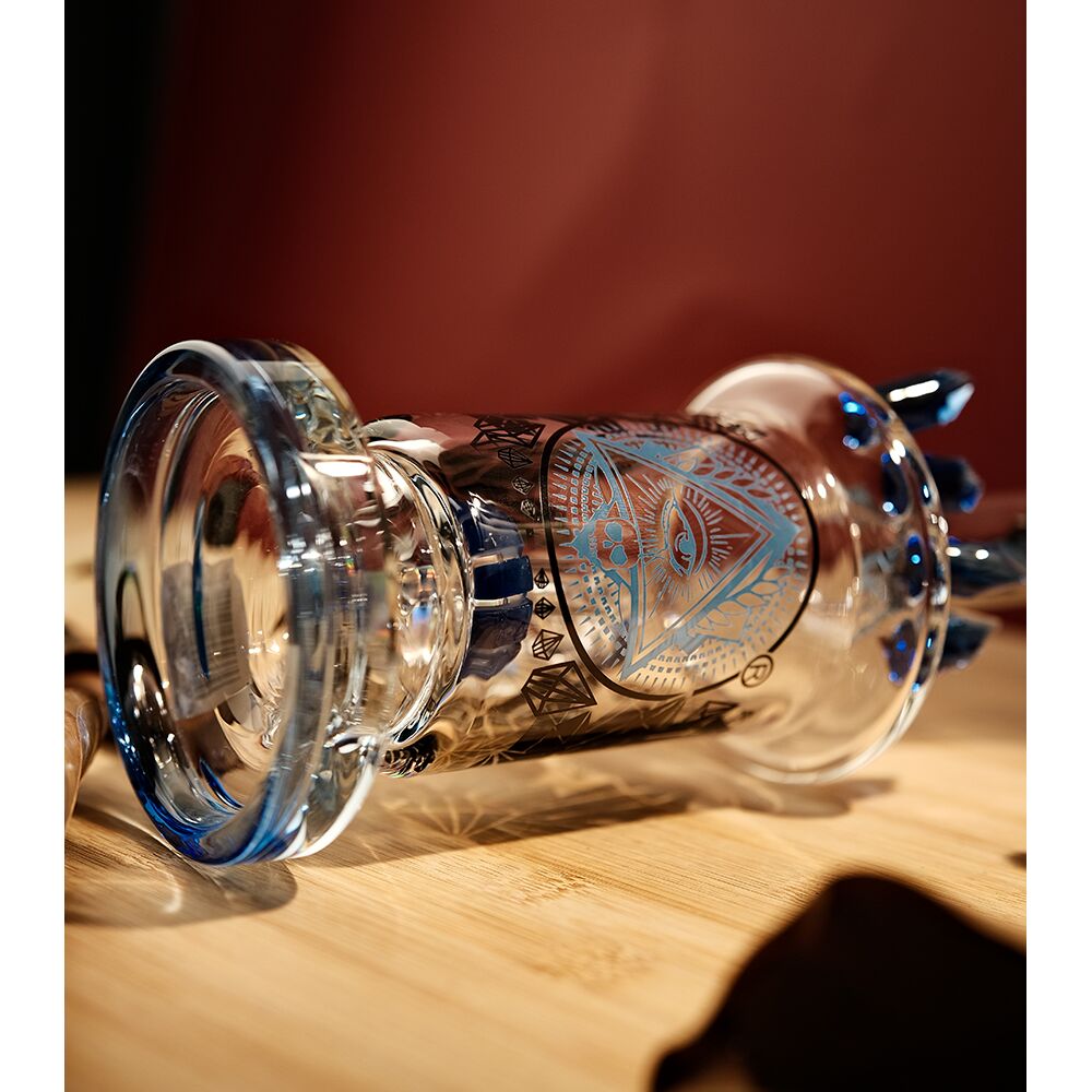 10" Blue Geode Crystal Dab Rig | LOOKAH