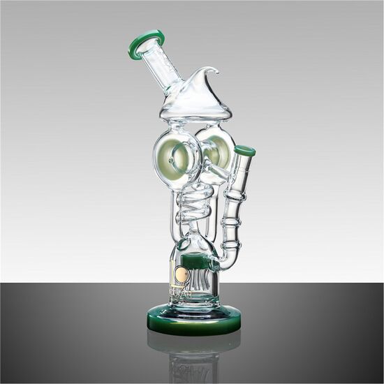 11.3" Recycler | Helix Water Pipe | Triple Chamber | LOOKAH